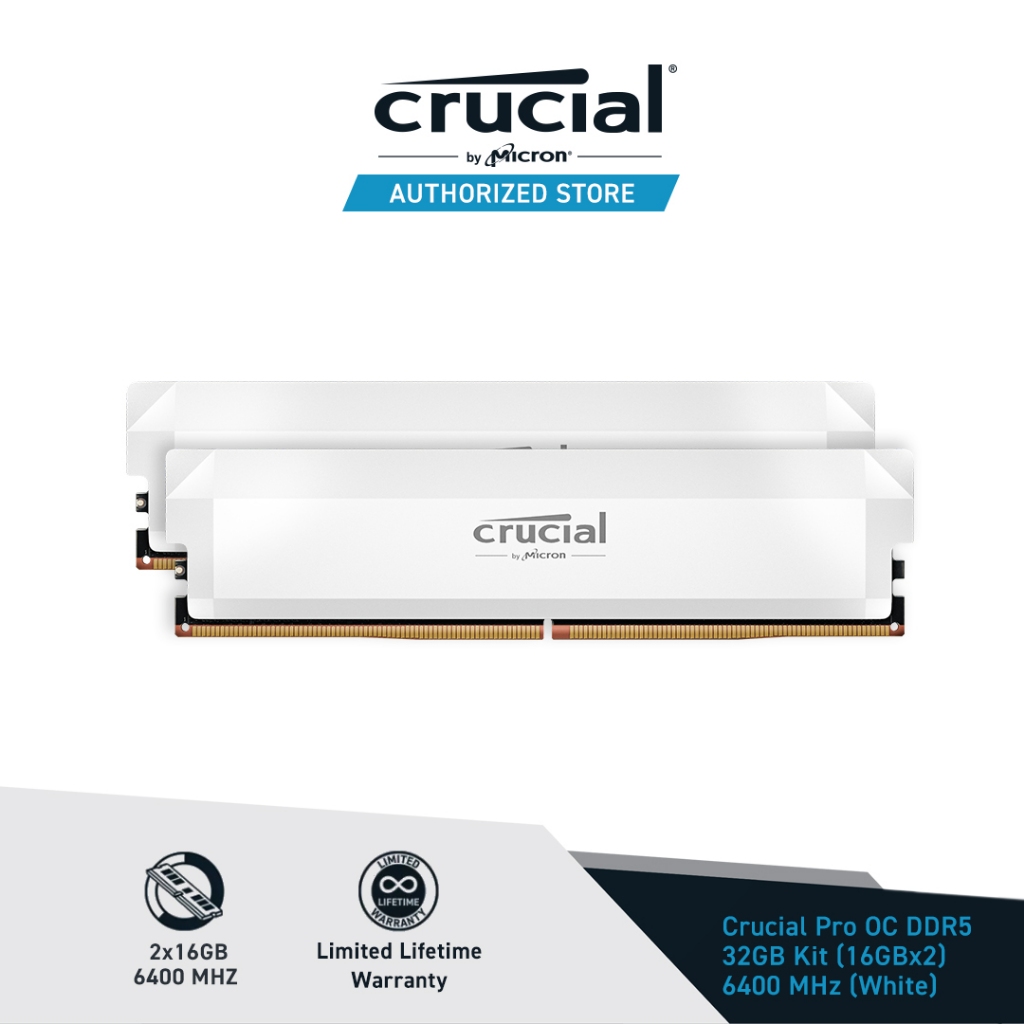 Jual Crucial Pro Overclocking DDR5-6400 32GB Kit (16GBx2) UDIMM OC ...