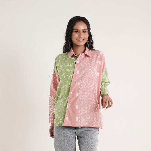 Jual Batik ENOM - Ziya - Atasan Batik Wanita - Patchwork Menawan Series ...