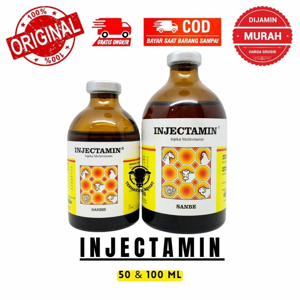 Jual INJECTAMIN 50ML & 100ML INJEKTAMIN SANBE - Multivitamin Dosis ...
