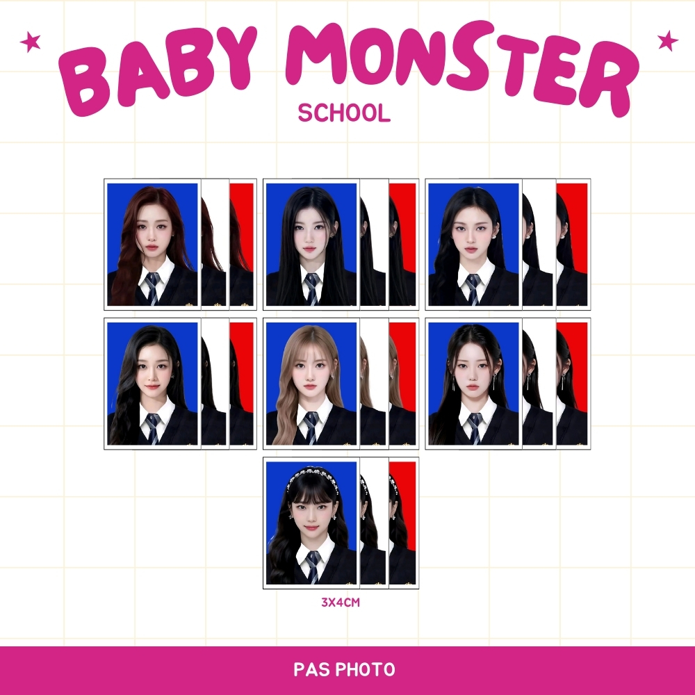 Jual PAS FOTO BABYMONSTER 3x4 (HARGA 3 PCS + LAMINASI 2SISI) BABY MONSTER ID PHOTO KPOP IDOL ...