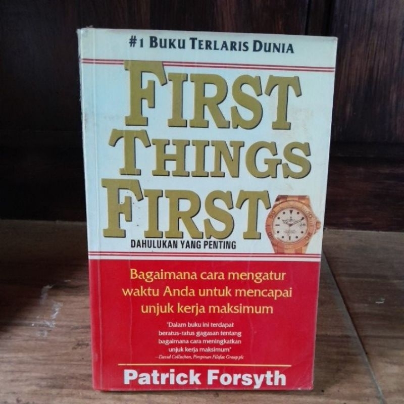 Jual Judul Buku : FIRST THINGS FIRST ( Dahulukan Yang Penting) | Shopee ...