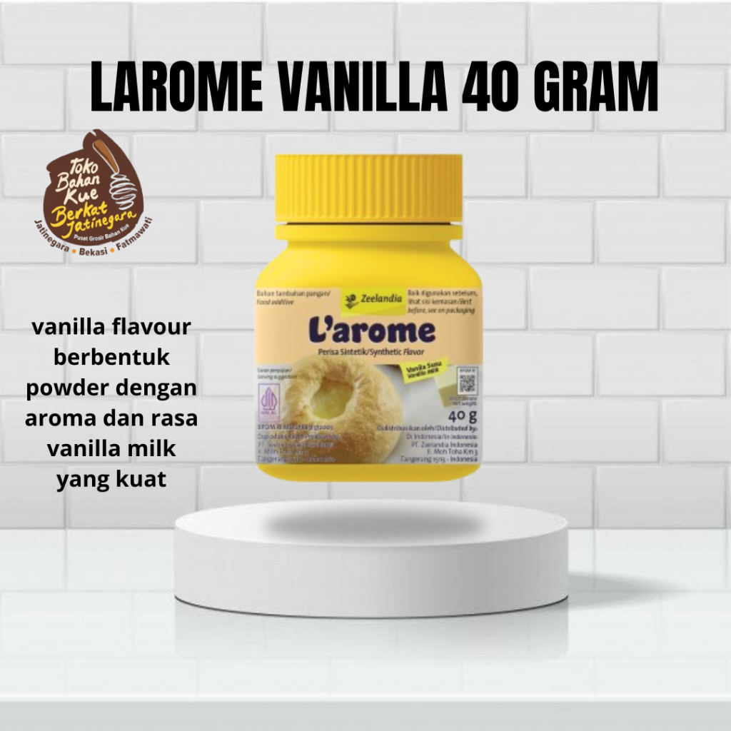 Jual LAROME VANILA MILK POWDER 40 GR / PERISA RASA VANILLA LAROME ...