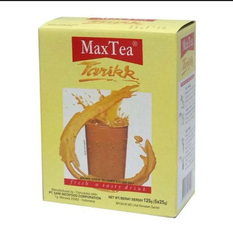 Jual MAX TEA TARIKK isi 5 SACHET 25gr | Shopee Indonesia