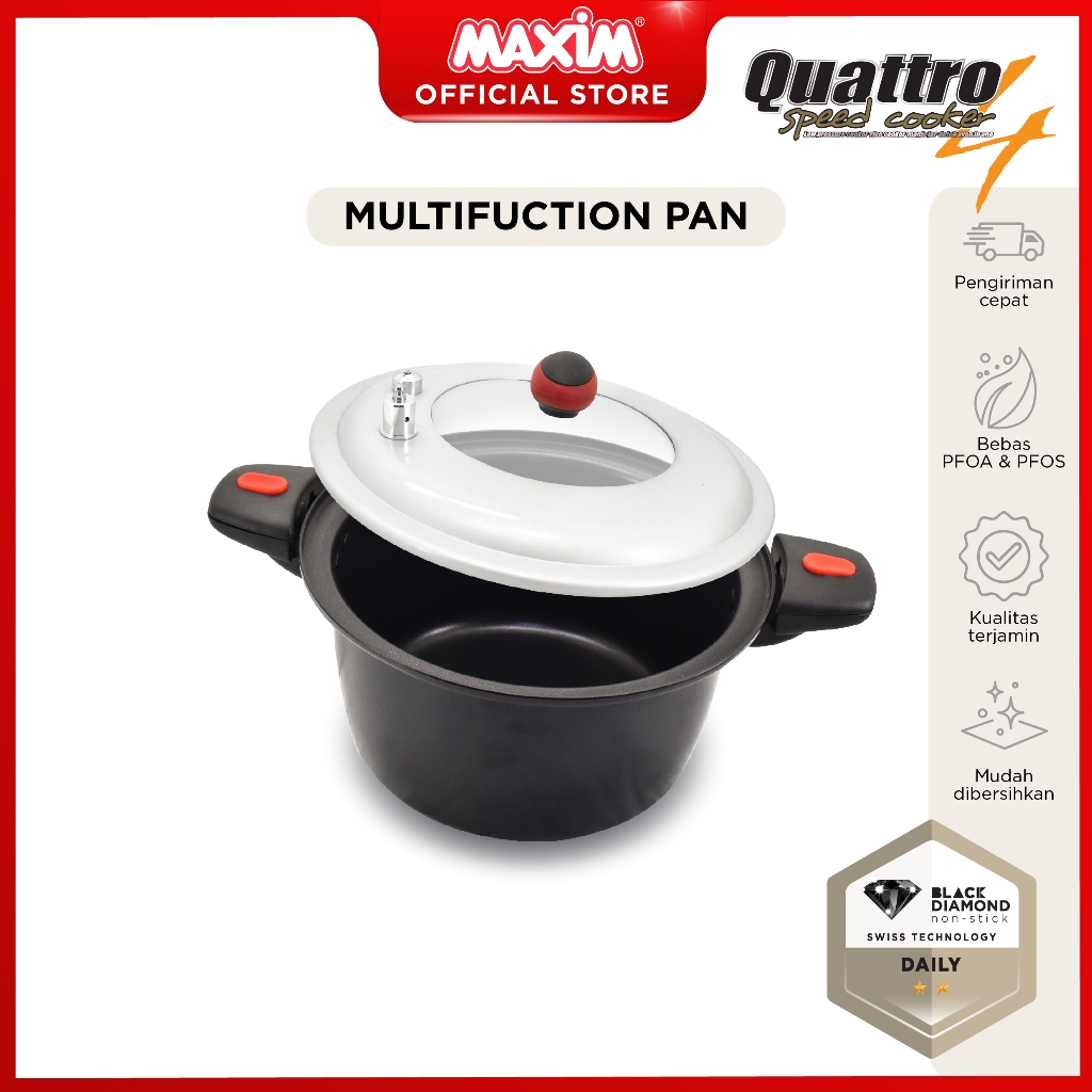 Jual Panci Presto Maxim Quattro 6 Qt 24cm 4 in 1 Speed Cooker | Shopee ...