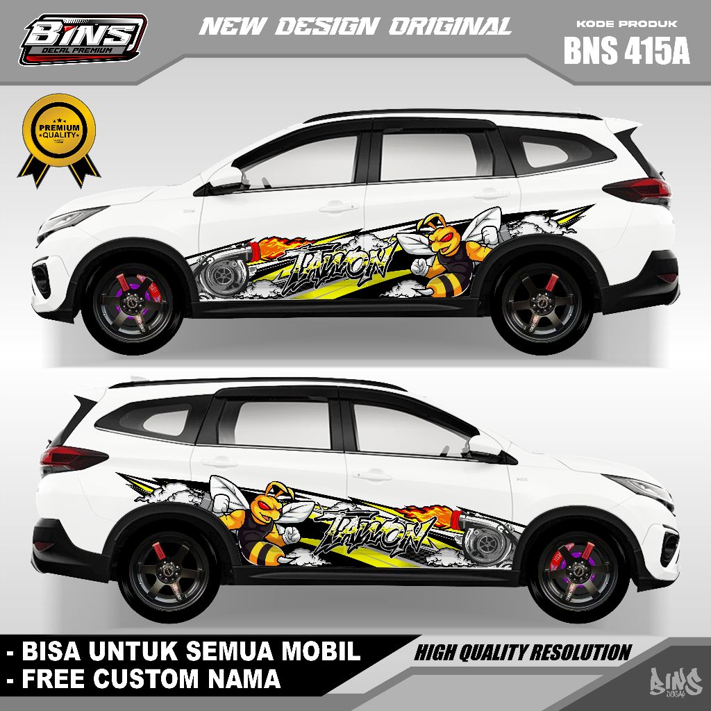 Jual BNS415-DECAL STIKER MOBIL THAILAND GAMBAR TAWON XPANDER CRV KIJANG ...