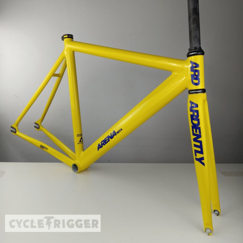 Jual FRAMESET ARDENTLY PISTA ARENA PINK FULL CARBON FORK Yellow Blue ...