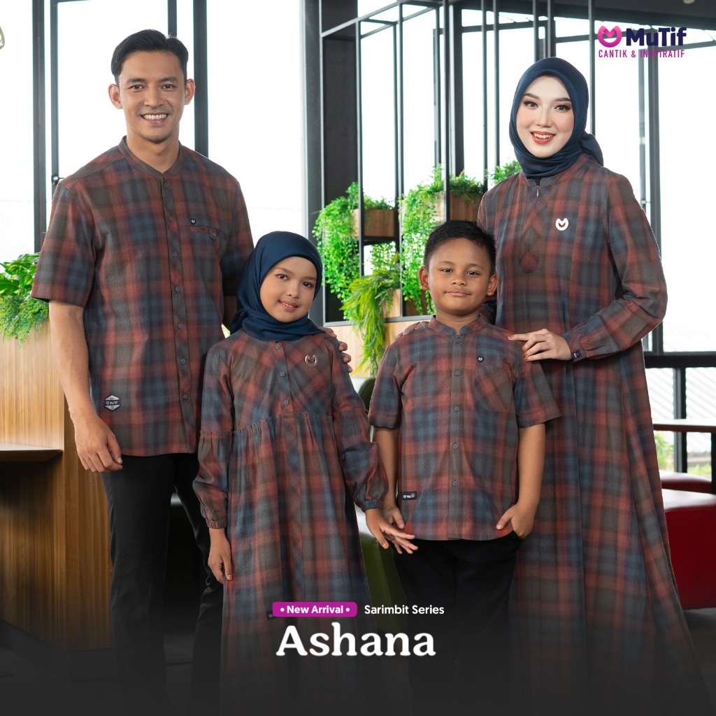 Jual ES - (COD) SARIMBIT KELUARGA 2025 MUTIF ASHANA - ANNAFI Blues Red ...