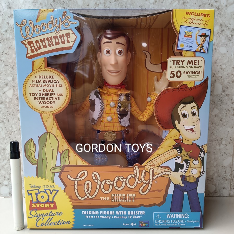 Jual thinkway toy story signature collection woody certificate original ...
