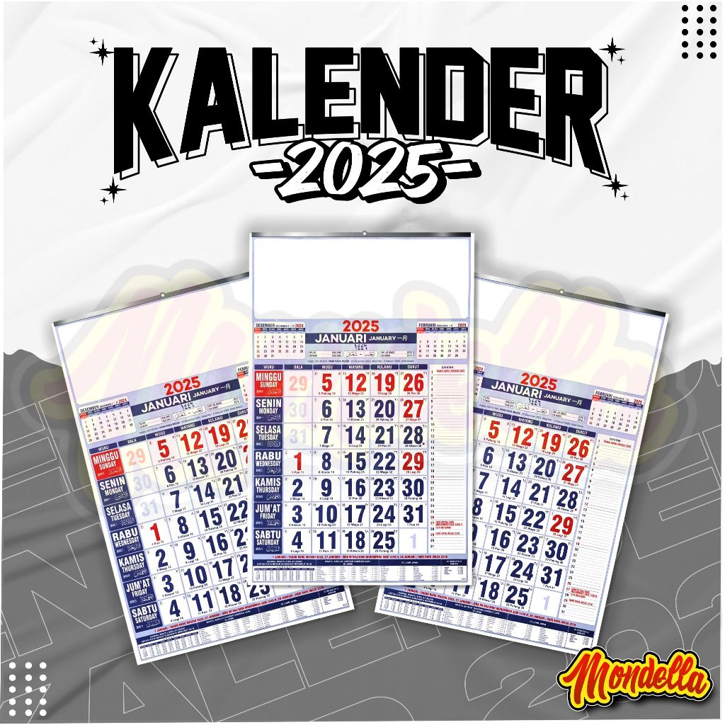 Jual Kalender Dinding 2025 Kalender Besar 32 x 48 Cm Kalender Almanak ...