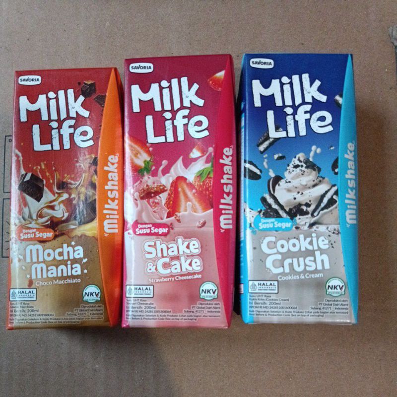 Jual Milk Life Milkshake Susu UHT dengan susu segar 200ml 1pcs | Shopee Indonesia