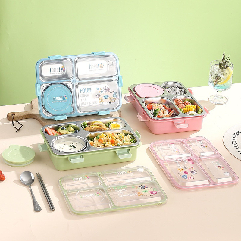 Jual Lunch Box Stainless Steel Sekat | Kotak Makan Anak Sekolah | Kotak Makan Catering Kerja ...