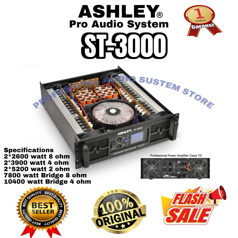 Jual POWER ASHLEY CLASS TD ST3000 ST 3000 ST-3000 ORIGINAL BERGARANSI ...
