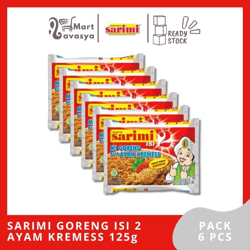 Jual SARIMI GORENG ISI 2 AYAM KREMESS 125g - 1 PACK (6PCS) - KOTA ...