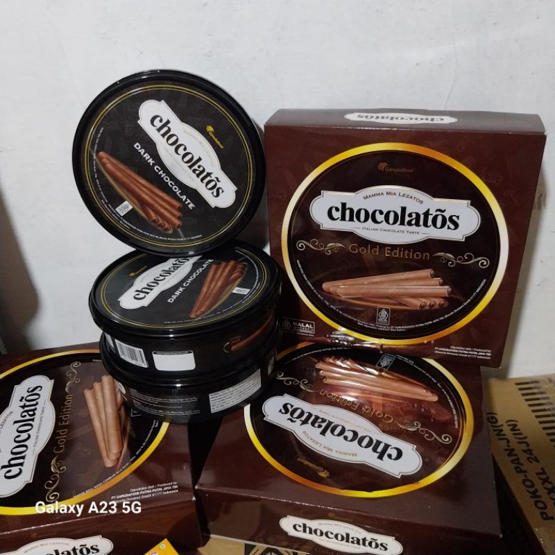 Jual Gery Chocolatos Gold Edition wafer roll 350g/Chocolatos Dark premium Edition 190g | Shopee ...