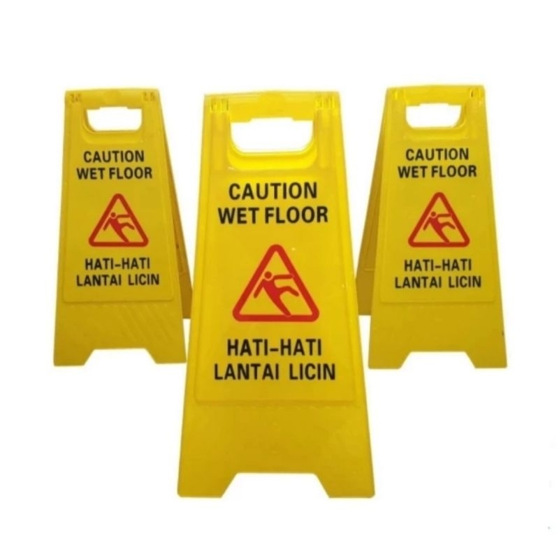 Jual Warning Sign Peringatan Lantai Basah Licin Papan Peringatan ...