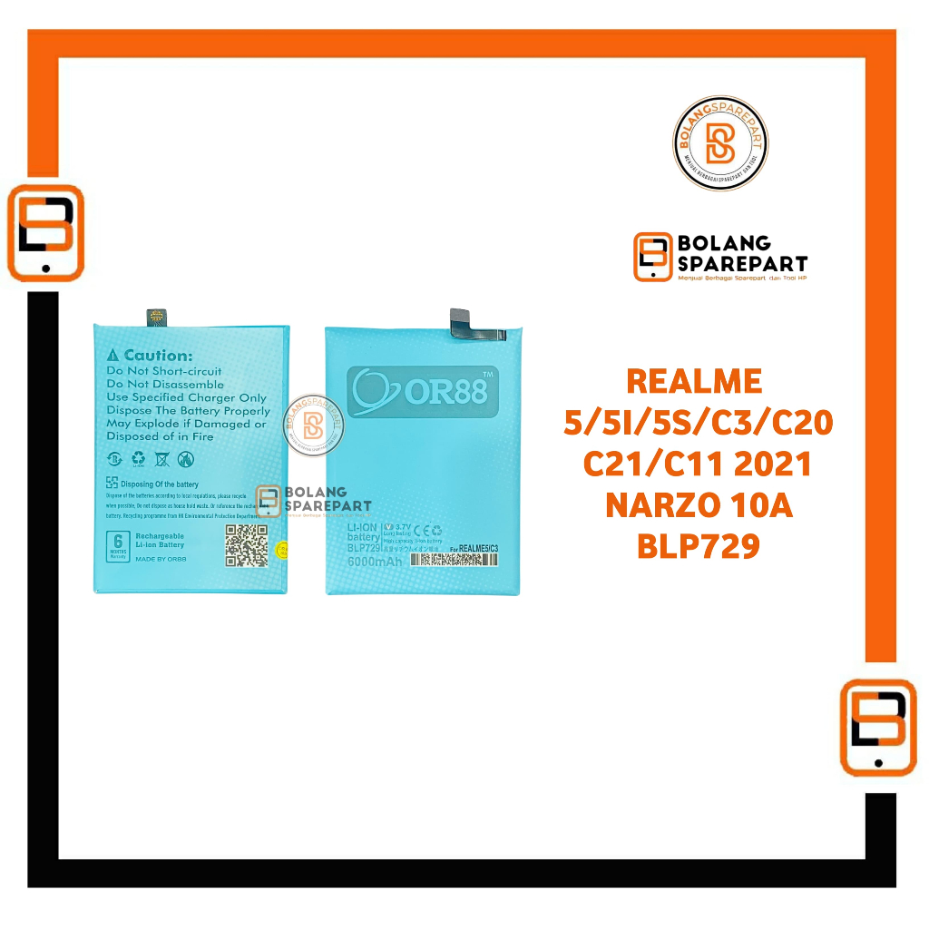 Jual BATERAI BATRE REALME 5 / REALME 5I / REALME 5S /REALME C3 / REALME ...