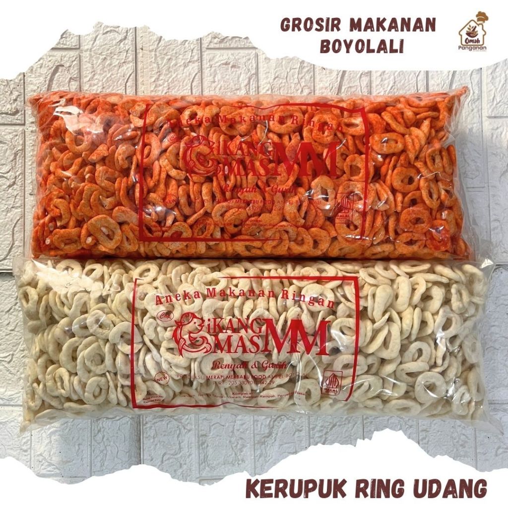 Jual Kerupuk Ring Udang 1 Bal Original Pedas Balado | Shopee Indonesia