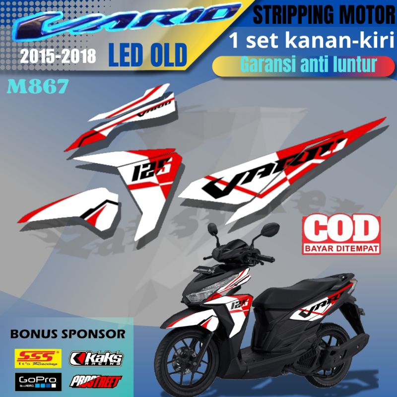 Jual STICKER STRIPPING HONDA VARIO 150/125 LED OLD LAMA 2015 2016 2017 2018 Zal stiker striping ...