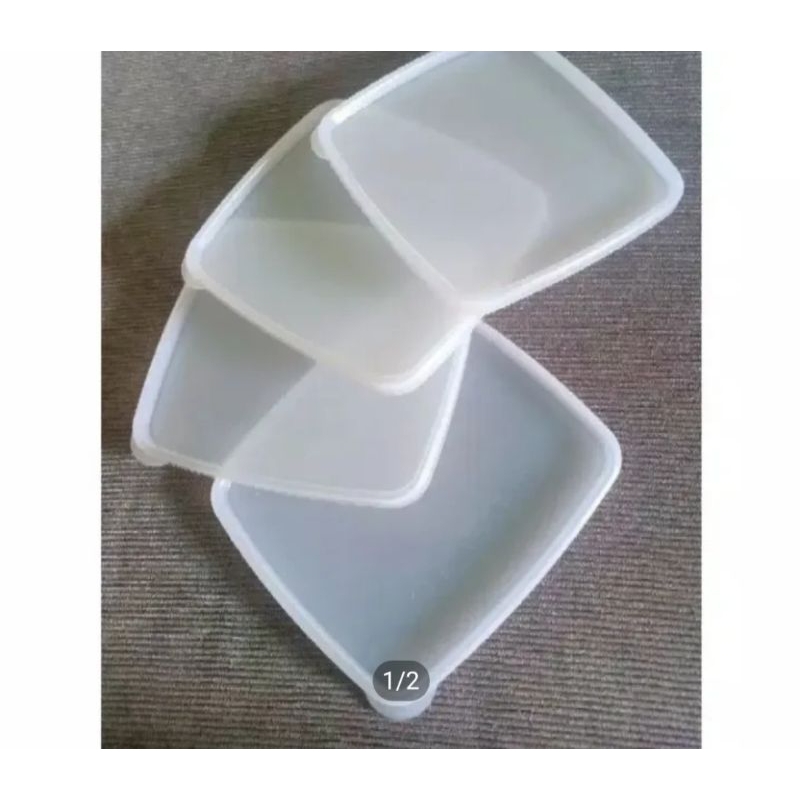 Jual Tupperware tutup small/medium square jadul bening original ...