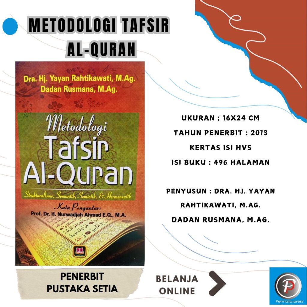 Jual METODOLOGI TAFSIR AL-QURAN - PUSTAKA SETIA | Shopee Indonesia