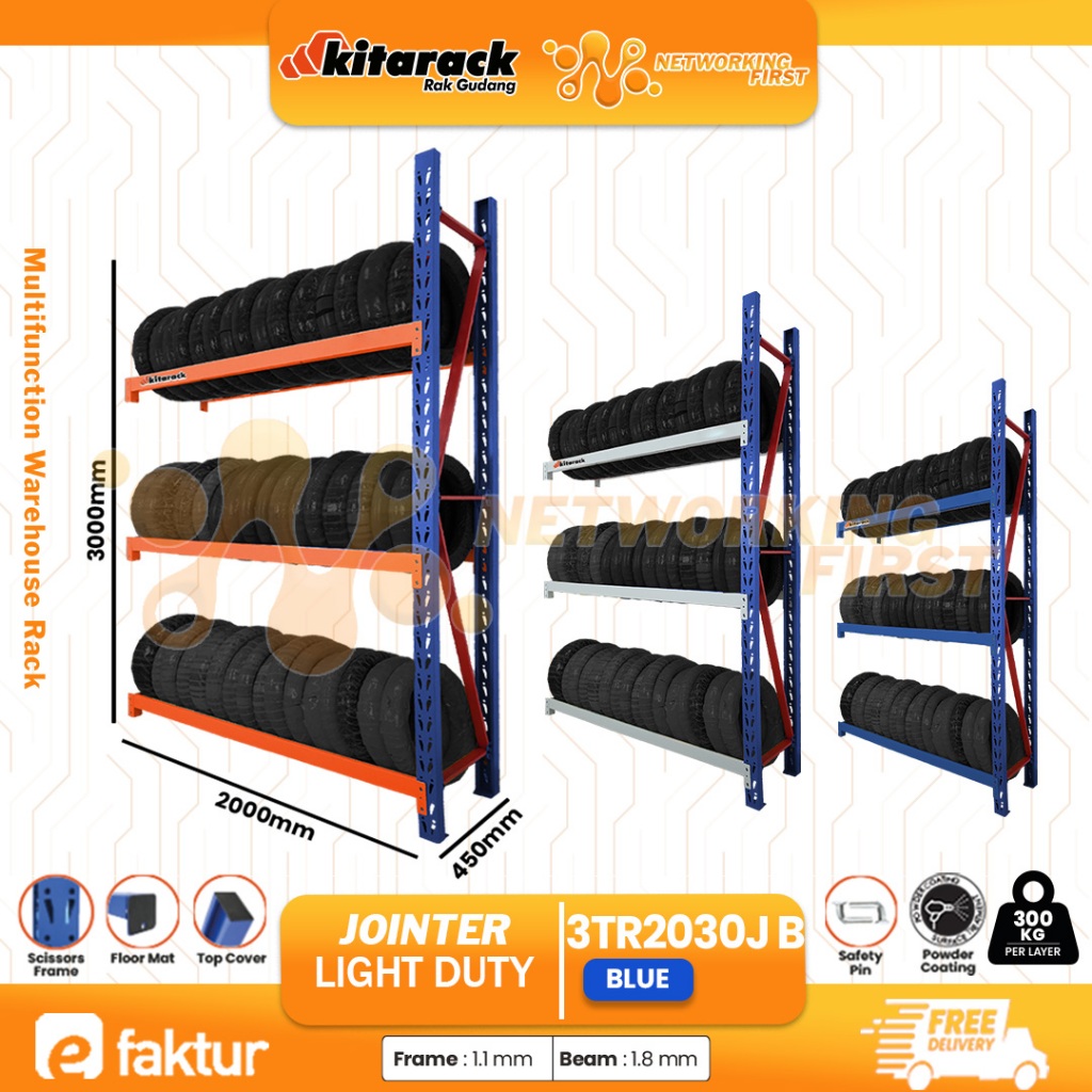 Jual Kitarack Rak Gudang Serba Guna 3TR2030J Tire Rack Jointer frame ...