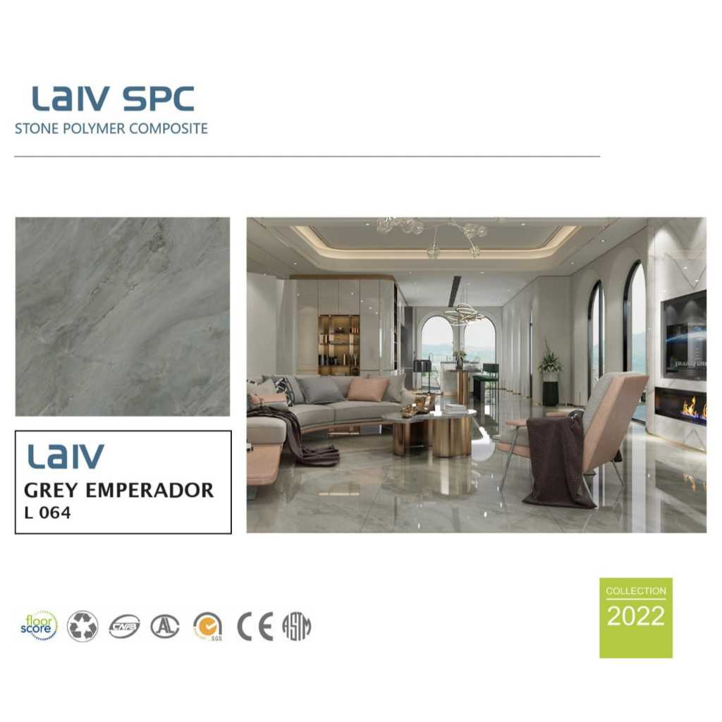 Jual Lantai SPC Laiv Tebal 4mm Motif Stone | Shopee Indonesia