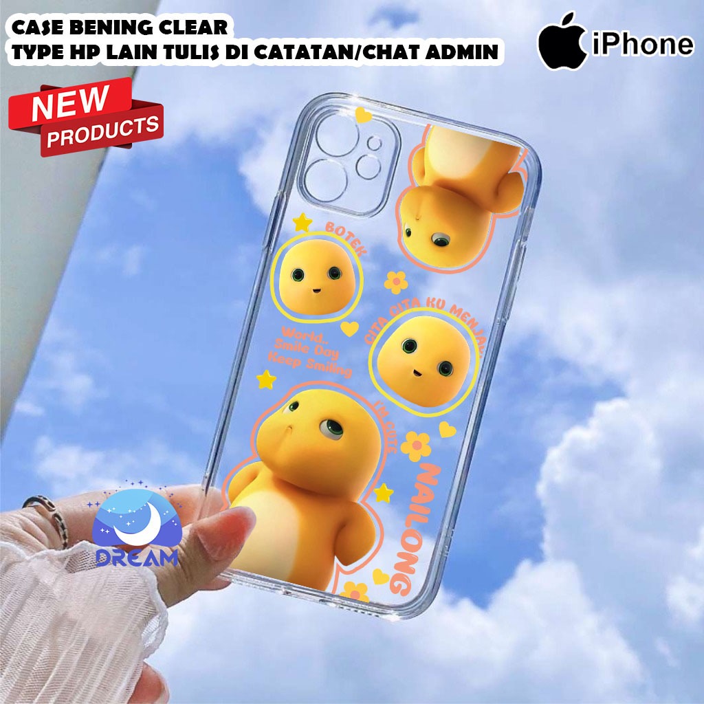 Jual [CB-08] Softcase Bening Motif Nailong dino kuning Botek FOR APPLE ...