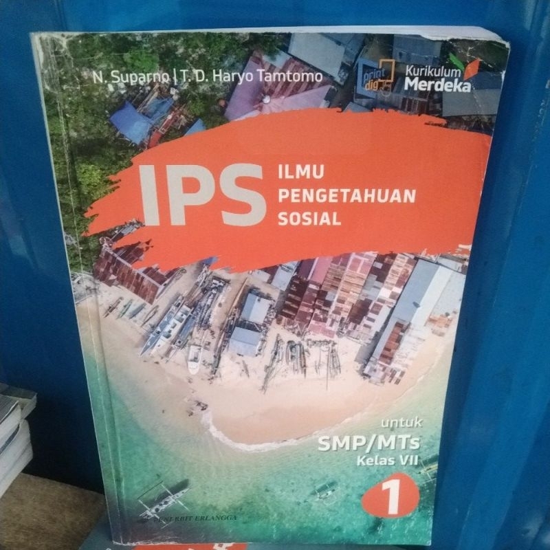 Jual BUKU IPS(ilmu pengetahuan sosial)KELAS VII/7/1 SMP KURIKULUM MERDEKA PENERBIT ERLANGGA ...