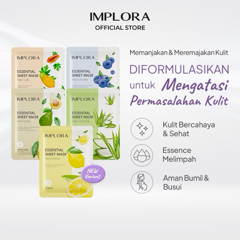 Jual IMPLORA SHEET MASK (khusus batam) | Shopee Indonesia