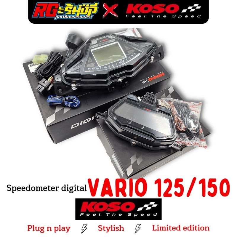 Jual Speedometer Speedo Digital Koso Vario 125 150 Old Bohlam LED Old ...
