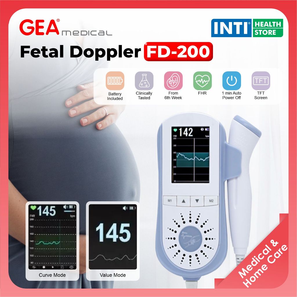 Jual GEA | Fetal Doppler FD-200 | Monitor Alat Deteksi Detak Jantung ...
