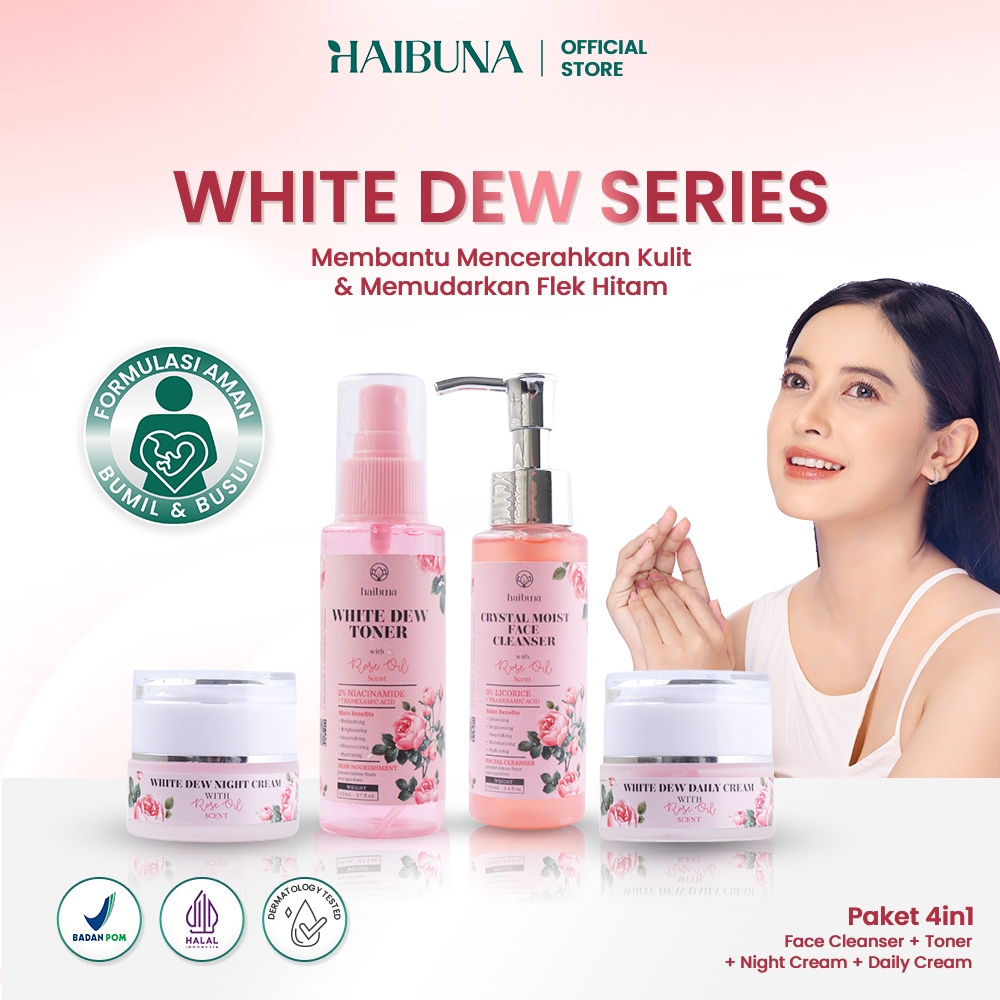 Jual Haibuna Brightening White Dew | Whitening Series (4 Pcs ...