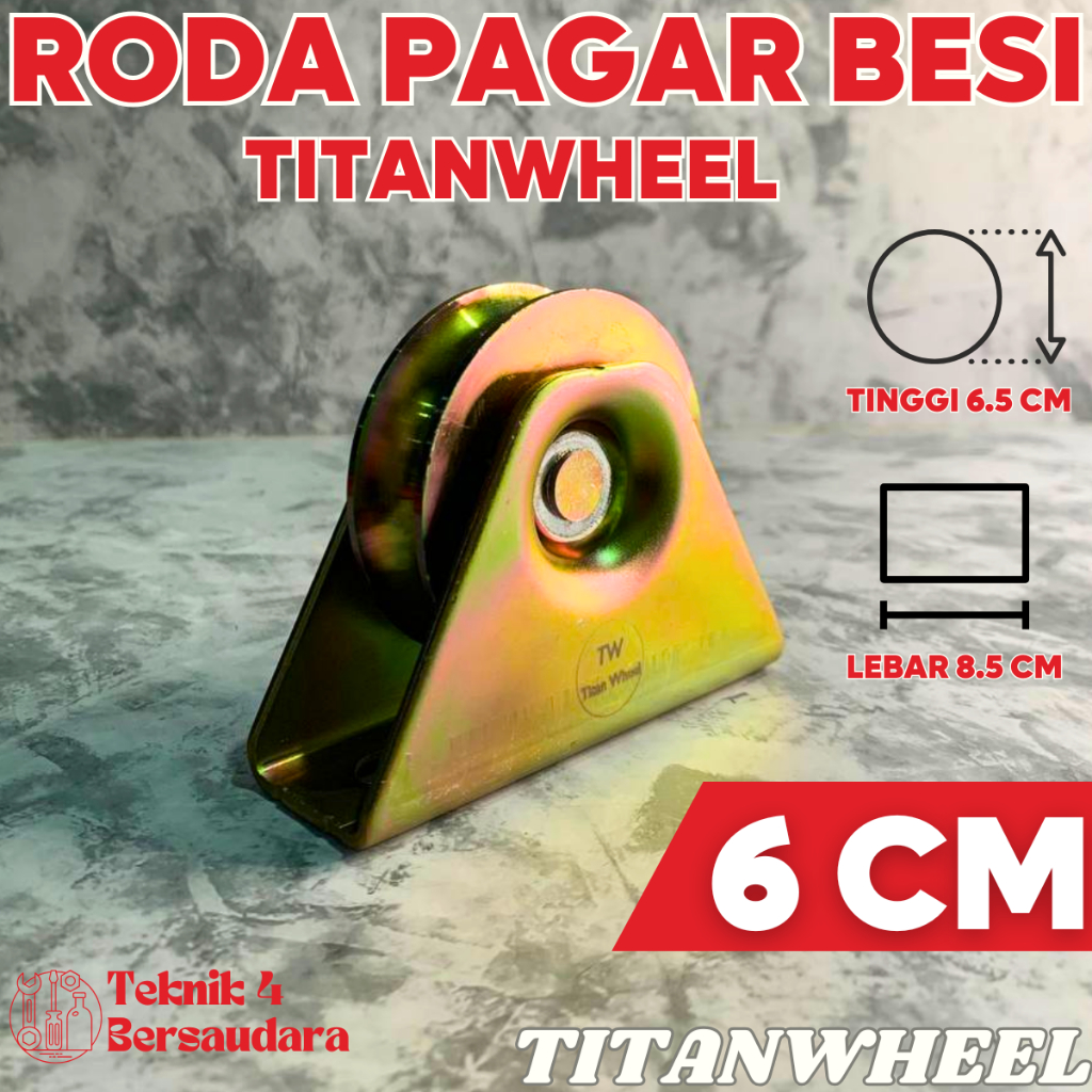 Jual Roda Pagar Rel Besi Geser Tipe U 6 CM | Shopee Indonesia