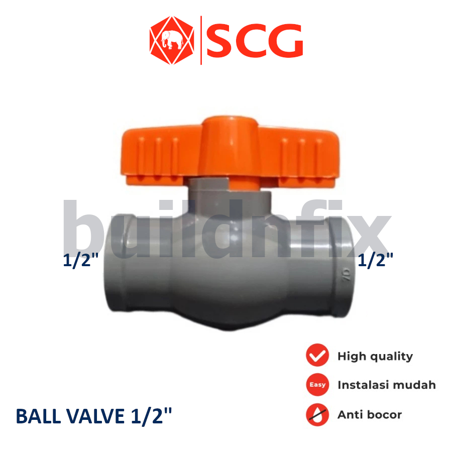 Jual SCG STOP KRAN / BALL VALVE PVC 1/2" AW | Shopee Indonesia