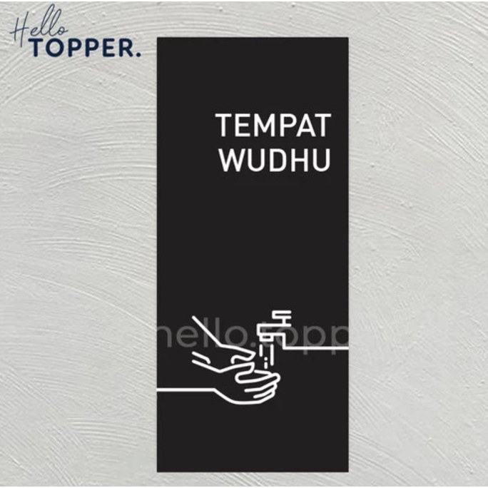 Jual Sign Label Akrilik Tempat Wudhu | Tempat Wudhu Acrylic Signage ...