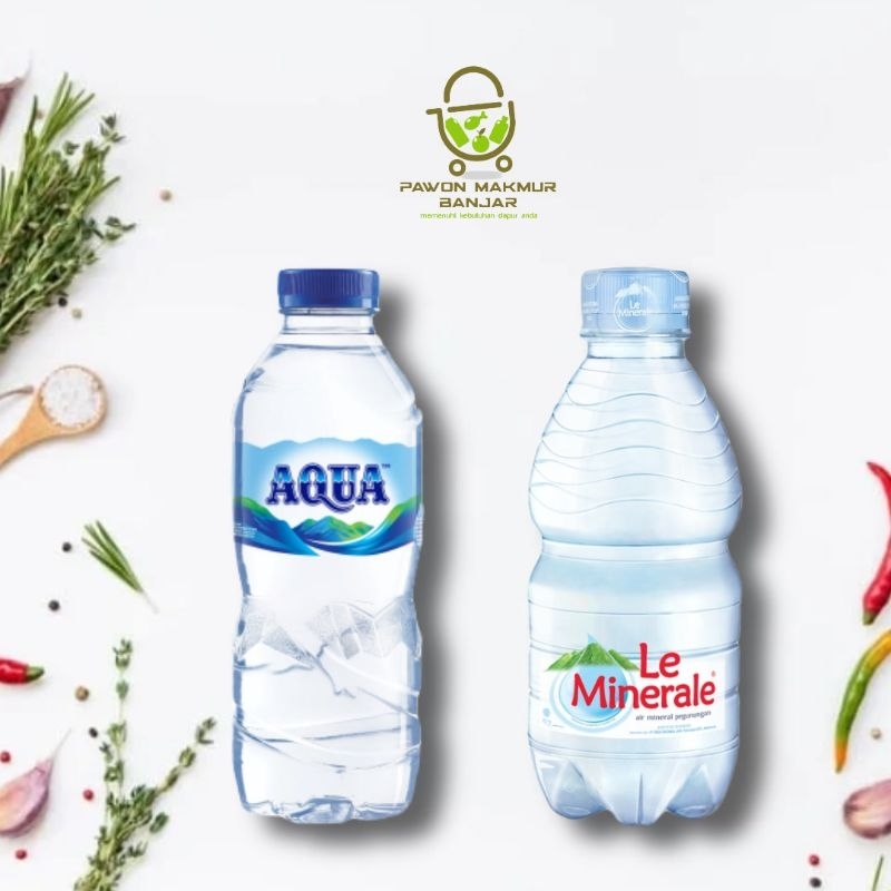 Jual AIR MINERAL AQUA & LE MINERALE KEMASAN BOTOL MINI 330 ML | Shopee Indonesia