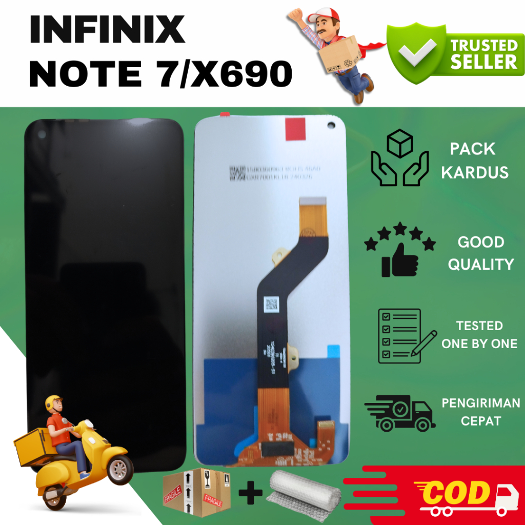 Jual LCD INFINIX NOTE 7 /X690 ORIGINAL KOMPONEN PREMIUM FULLSET ...