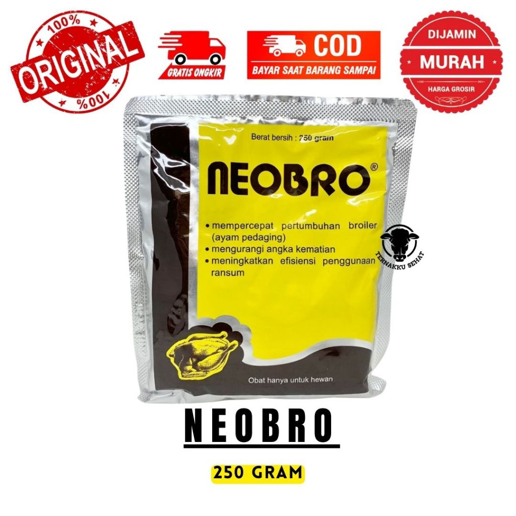 Jual Neobro 250 gram Vitamin Penambah Nafsu Penggemuk Broiler | Shopee ...