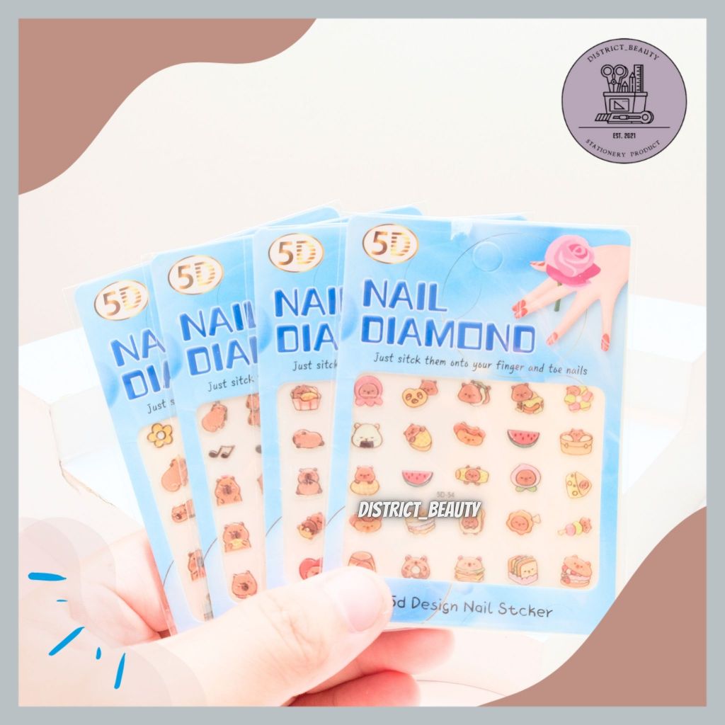 Jual STIKER NAIL DIAMOND CAPYBARA STIKER KUKU CAPYBARA KAPIBARA ...