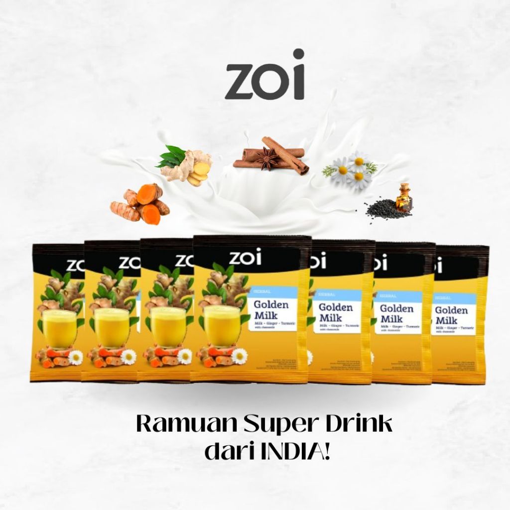 Jual ZOI GOLDEN MILK 10 Sachet Susu Herbal Susu Sehat Susu Kambing, Jahe dan Kunyit - Susu ...