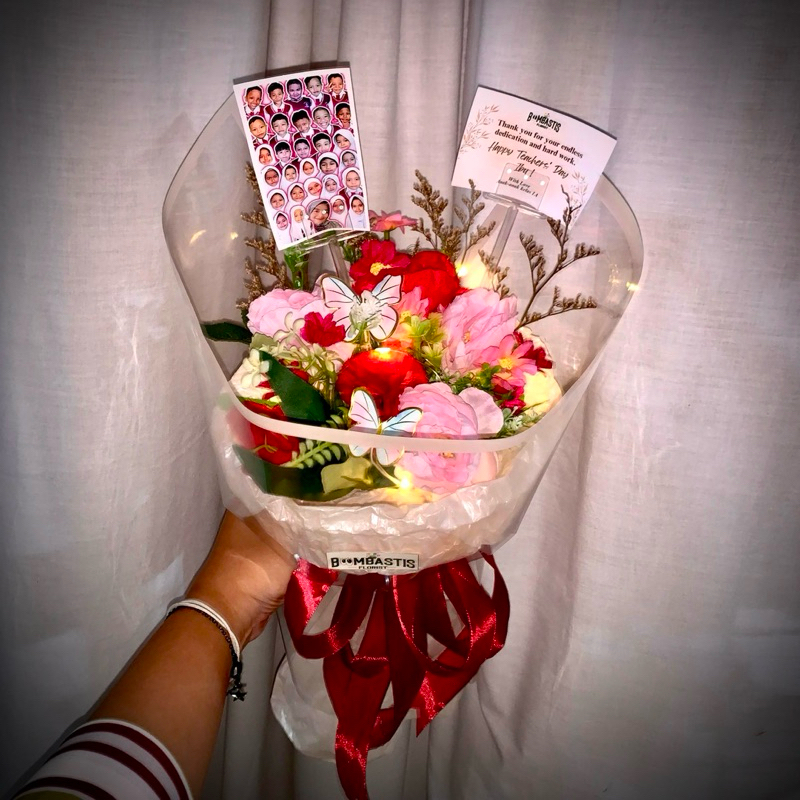 Jual Round Bouquet Led | Buket Lingkaran | Buket Bunga Lampu | Buket ...