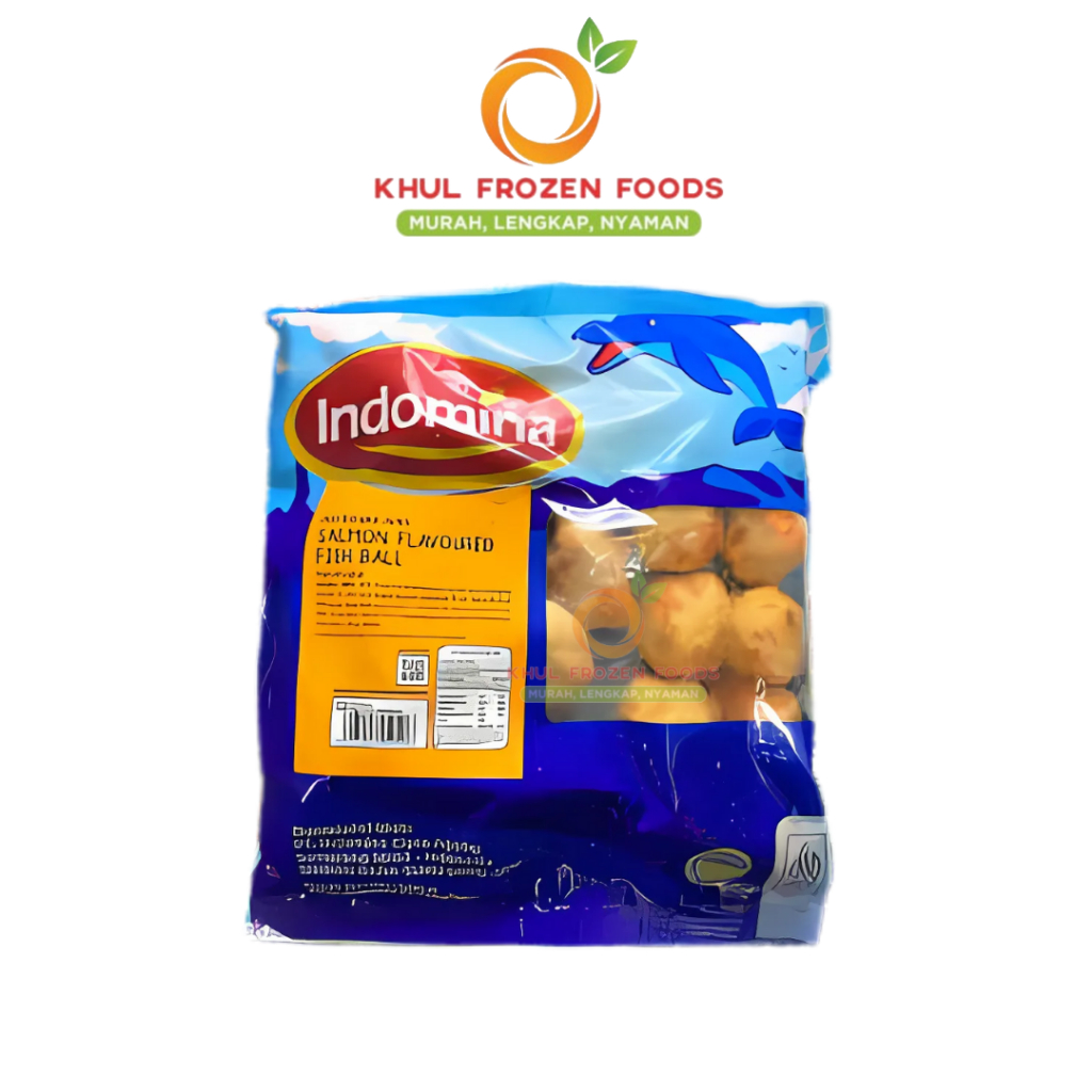 Jual Indomina Salmon Flavoured Fish Ball 500G/ INDOMINA/ Bakso salmon ...