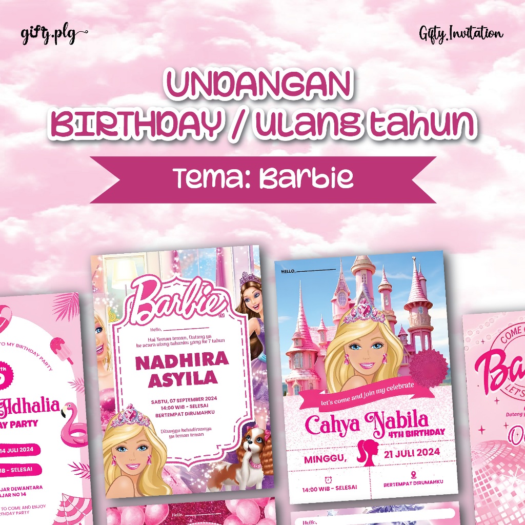 Jual [HARGA PER 10 PCS FREE PLASTIK] Undangan Ulang Tahun/ Birthday ...