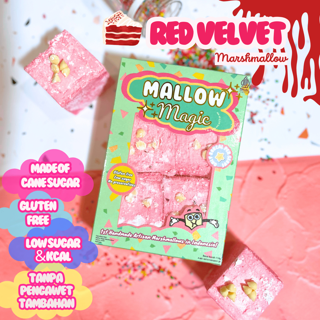 Jual Red Velvet Choco Chip Magic Marshmallow - (HALAL) Small Box ...