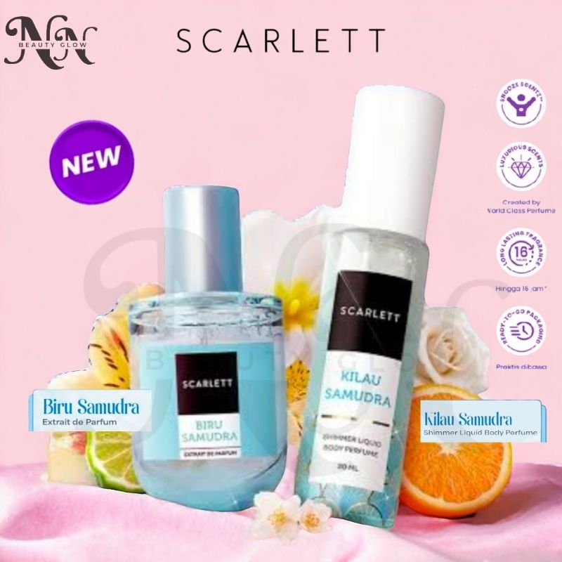 Jual Scarlett Whitening Extrait De Parfum New! Biru Samudra & Kilau Samudra 30ML - NNBeautyGlow ...