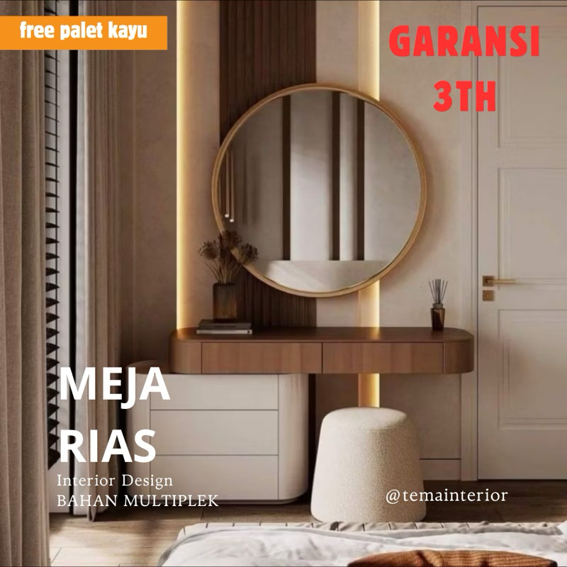 Jual FT61 Meja rias Meja makeup Meja makeup cermin Meja rias minimalis ...