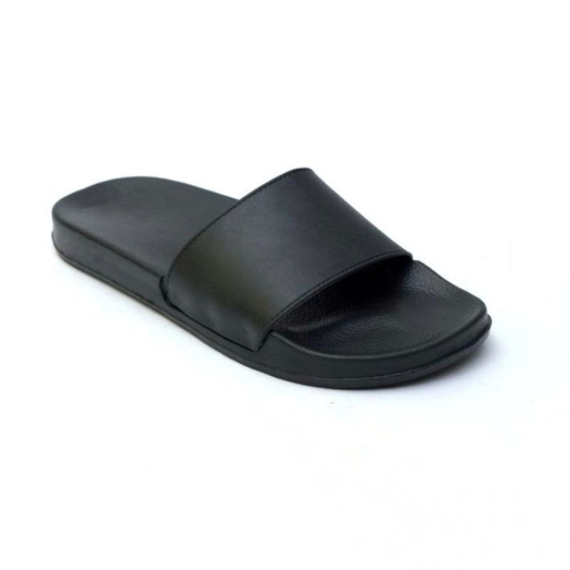 Jual Mauroco Sandal Slop Pria Wanita Sendal Selop Basic Polos Hitam ...