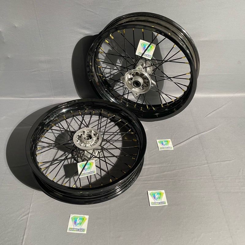Jual Wheelset Wheel Set KLX 150 Velg V Rossi Set Tromol Jari PNP 300 ...
