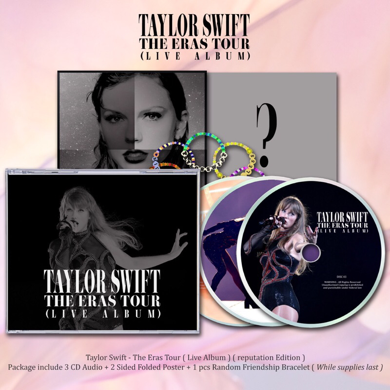 Jual CD TAYLOR SWIFT - ERAS TOUR LIVE ALBUM ( REPUTATION EDITION ) 3 CD ...