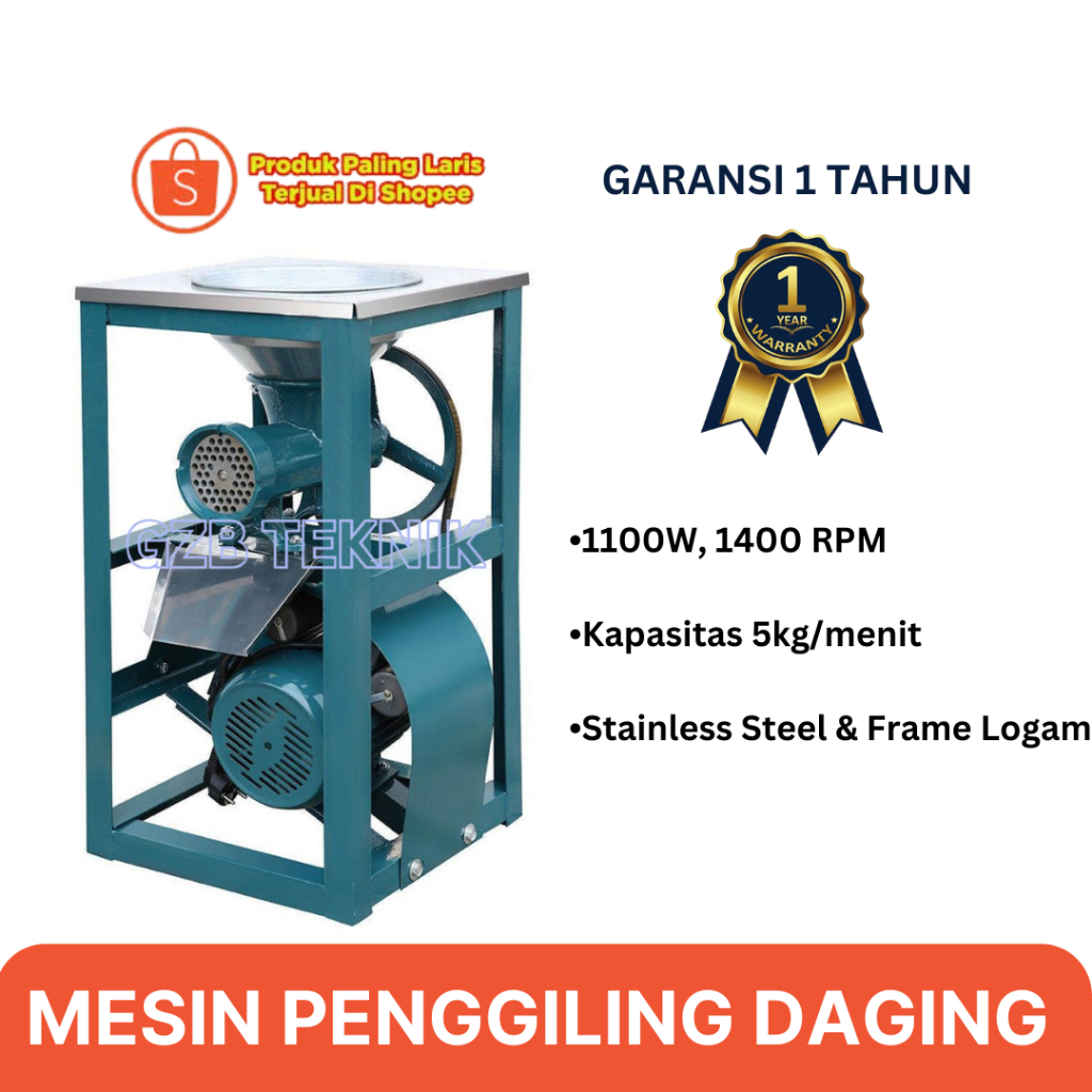 Jual Mesin Giling Daging Murah Garansi 1 Tahun 1100W Dengan Rangka ...